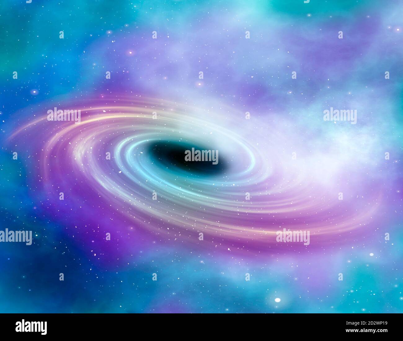 illustration of a black hole in space Stock Photo - Alamy