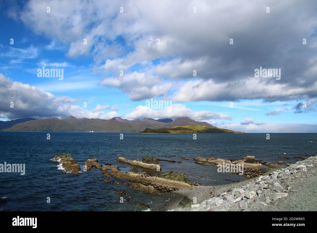 Alaska, Coast of Unalaska Island, Aleutian Islands, United States Stock ...