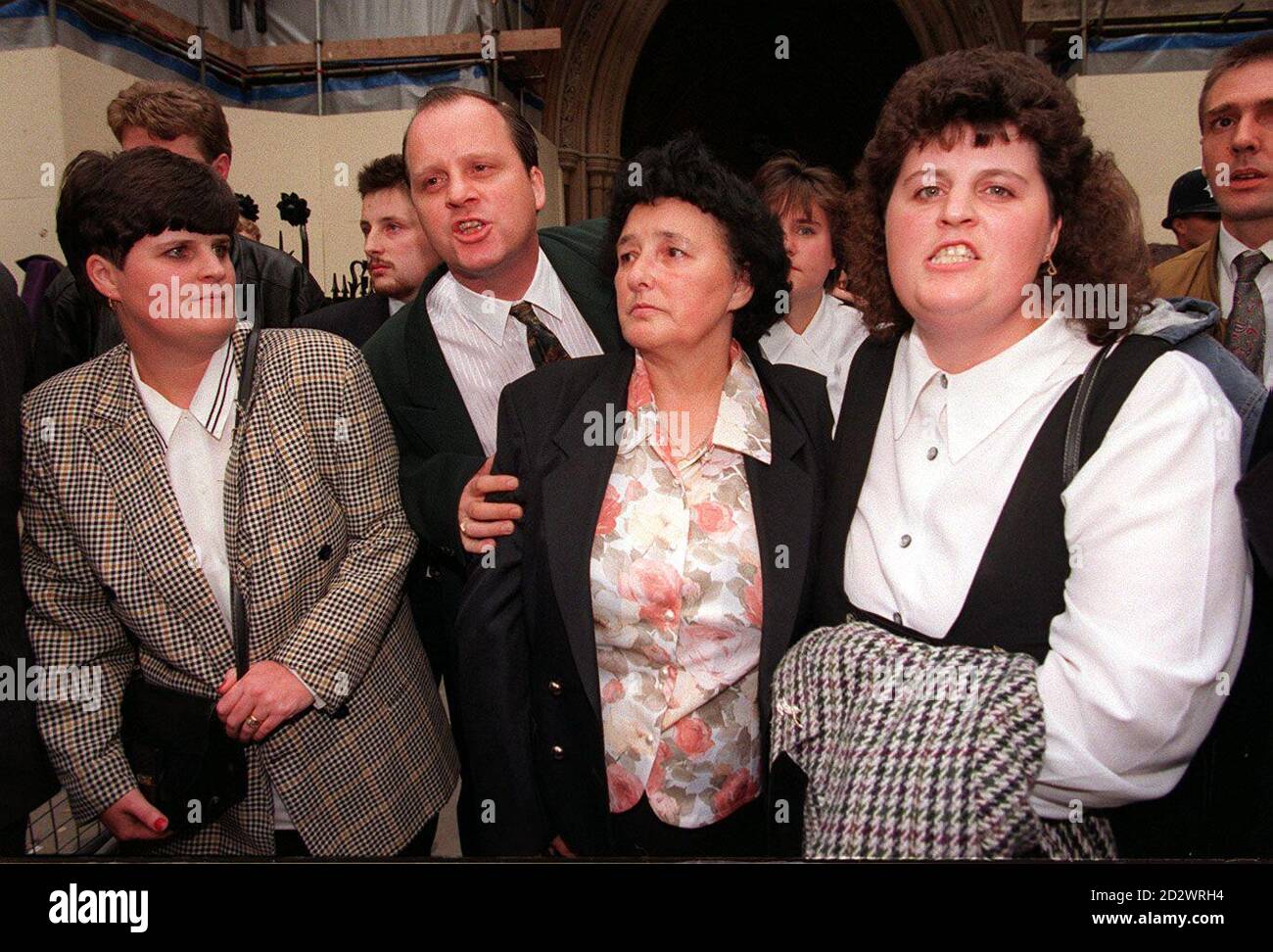 The Family of Eddie Gilfoyle, outside the High Court in London today ...