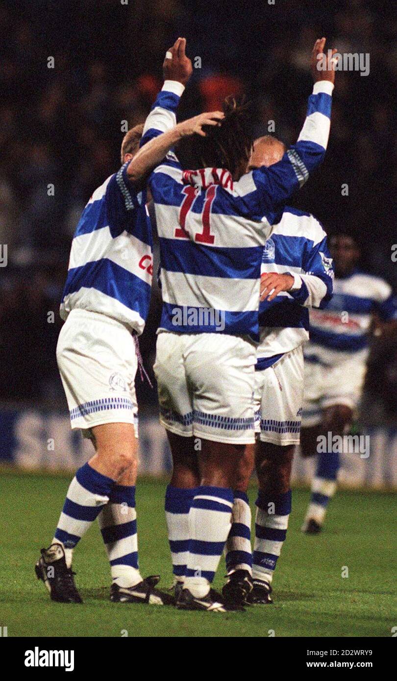 Football action celebrating trevor sinclair hi-res stock photography ...
