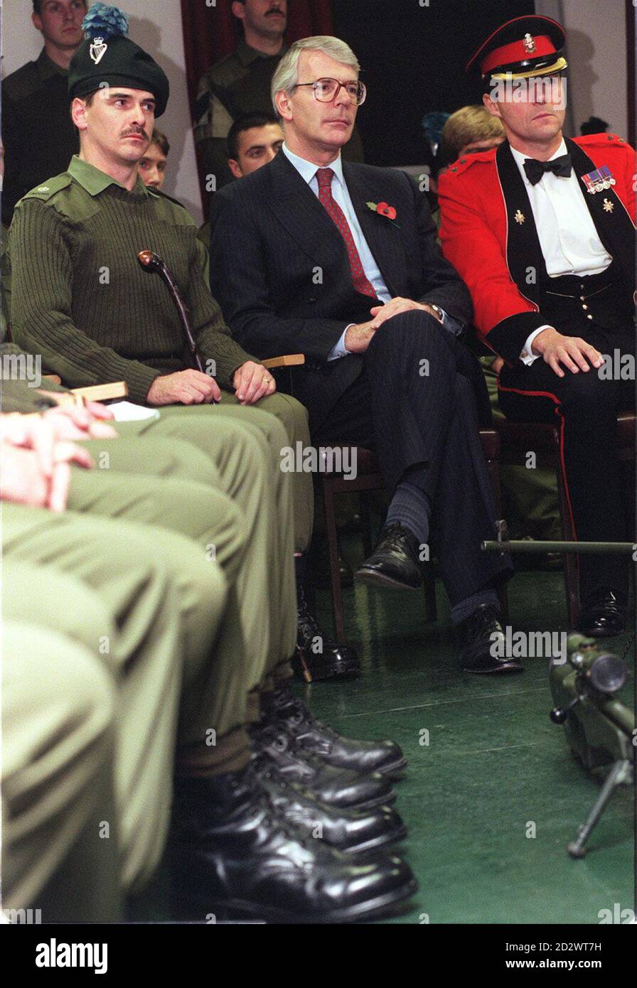 Prime Minister John Major pays a visit to the Duke of York's Barracks ...