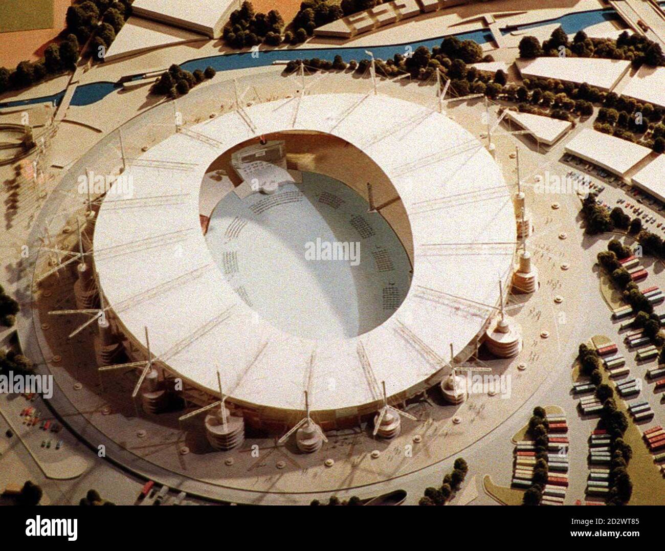 A view of the model of the Manchester City Council bid for the new ...