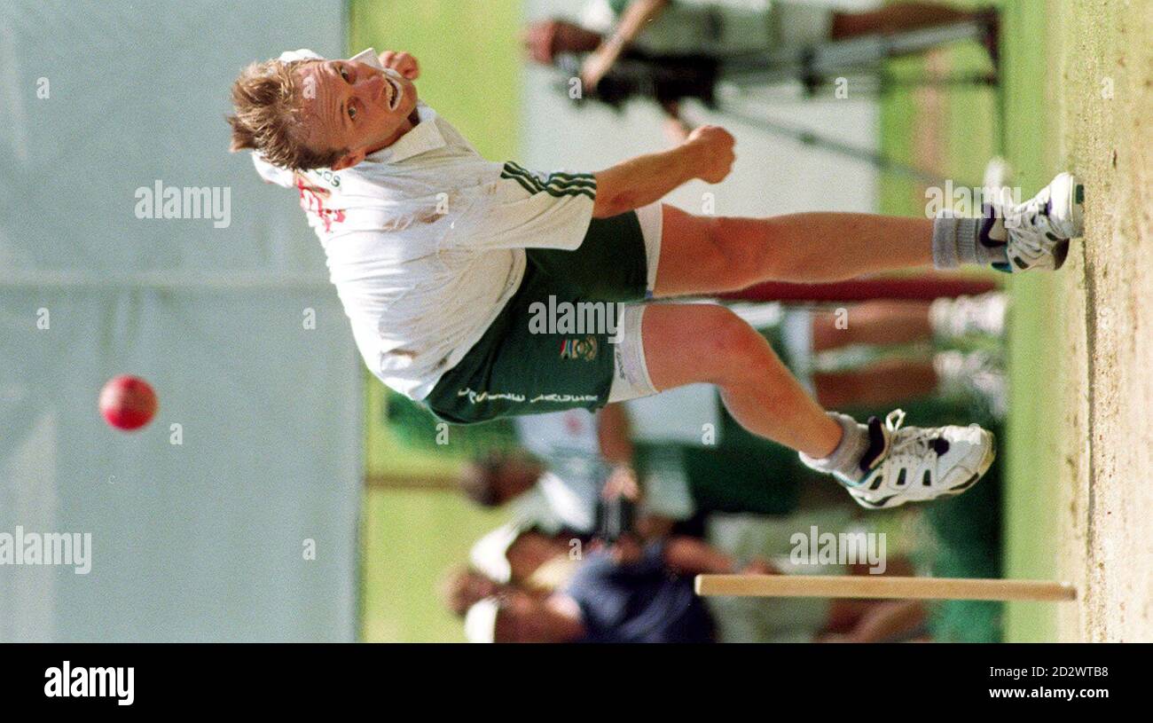 South Africa's Allan Donald during nets session at the Centurion Park ...
