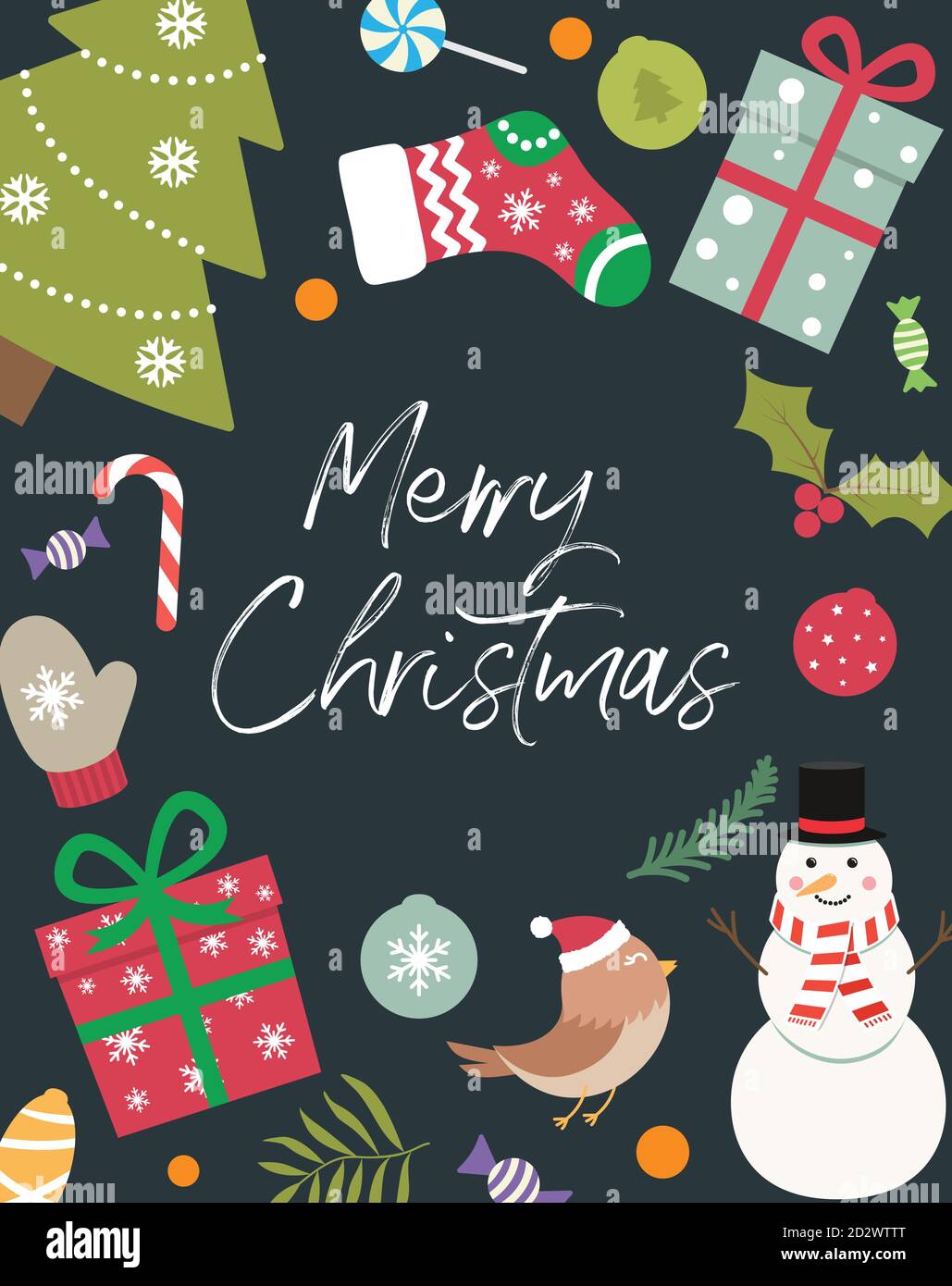 Christmas baubles decorated tree new Stock Vector Images - Alamy