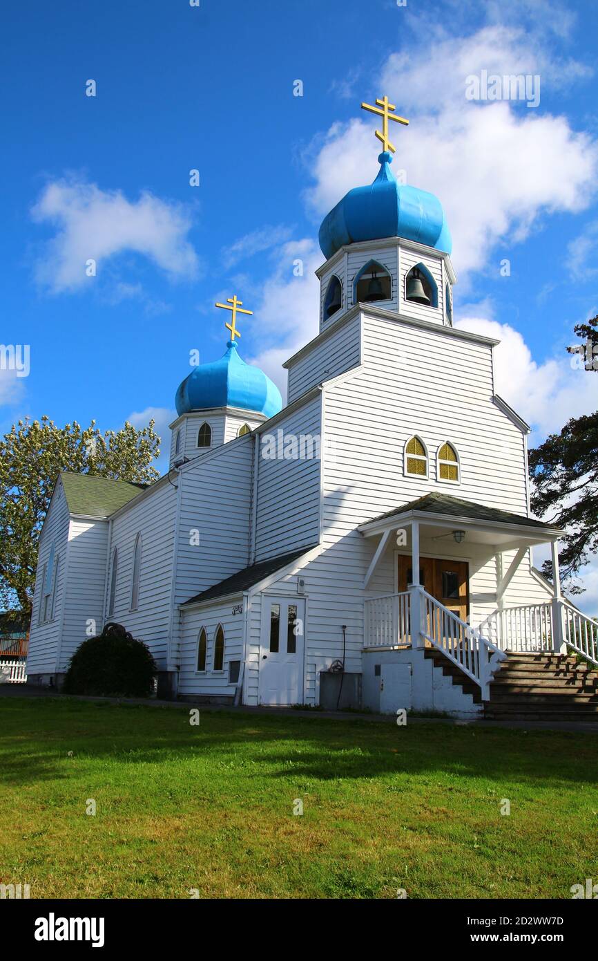 Alaska, the Holy Resurrection in Kodiak, USA Stock Photo - Alamy
