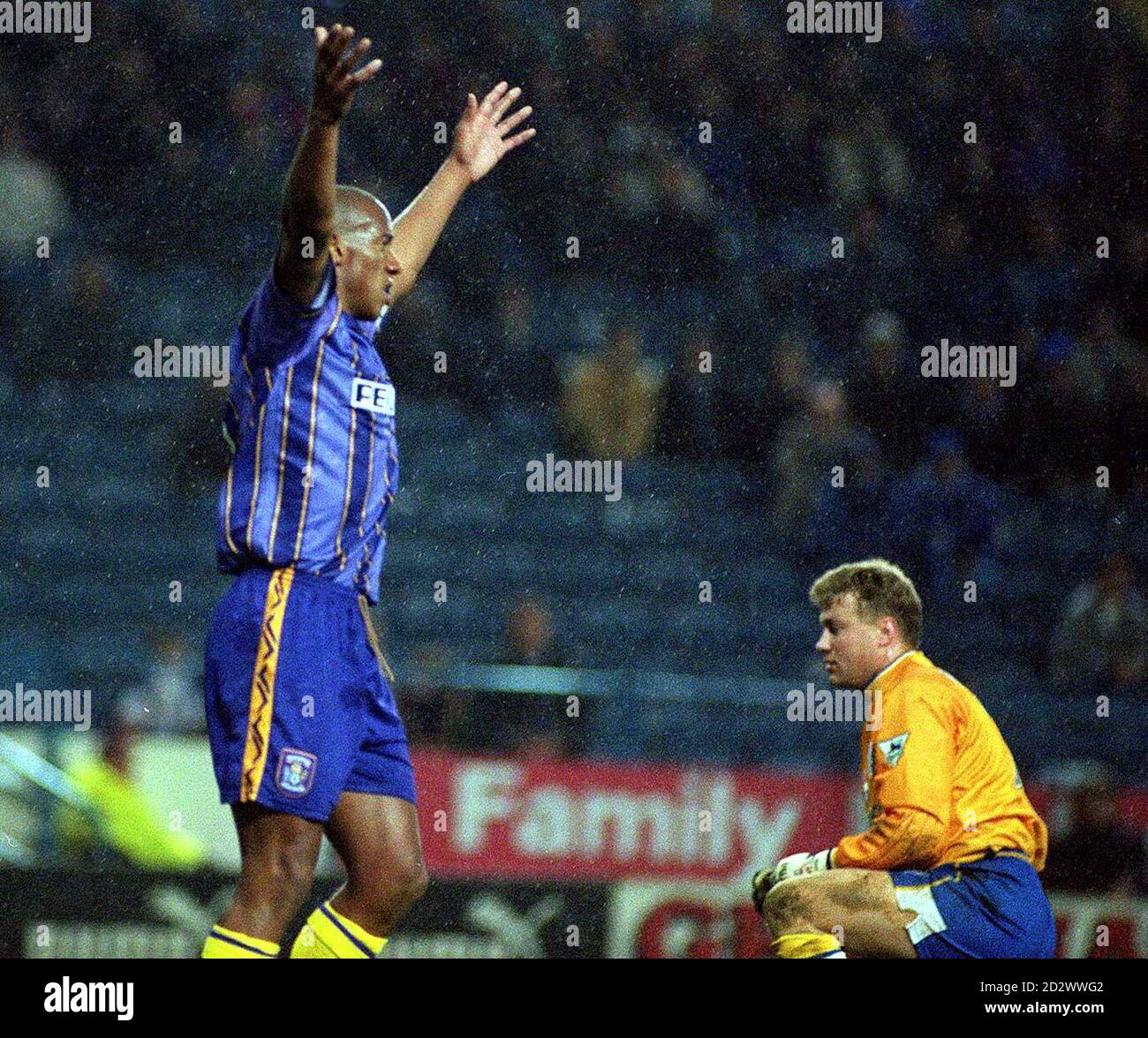 Kevin pressman of sheffield wednesday celebrates hi-res stock ...