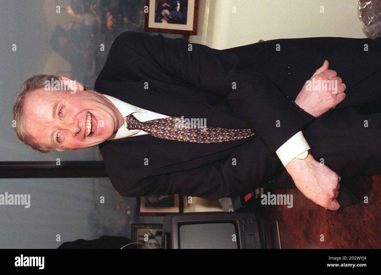 Granada chief executive Gerry Robinson shows his delight after winning ...