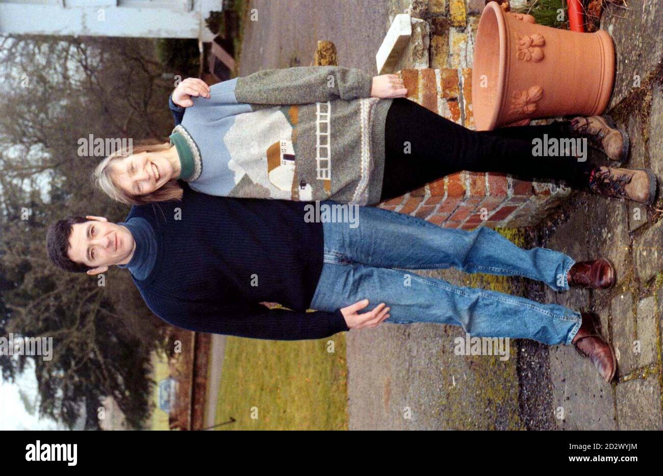 Kevin and Pandora Maxwell in the garden of their Moulsford Manor home ...