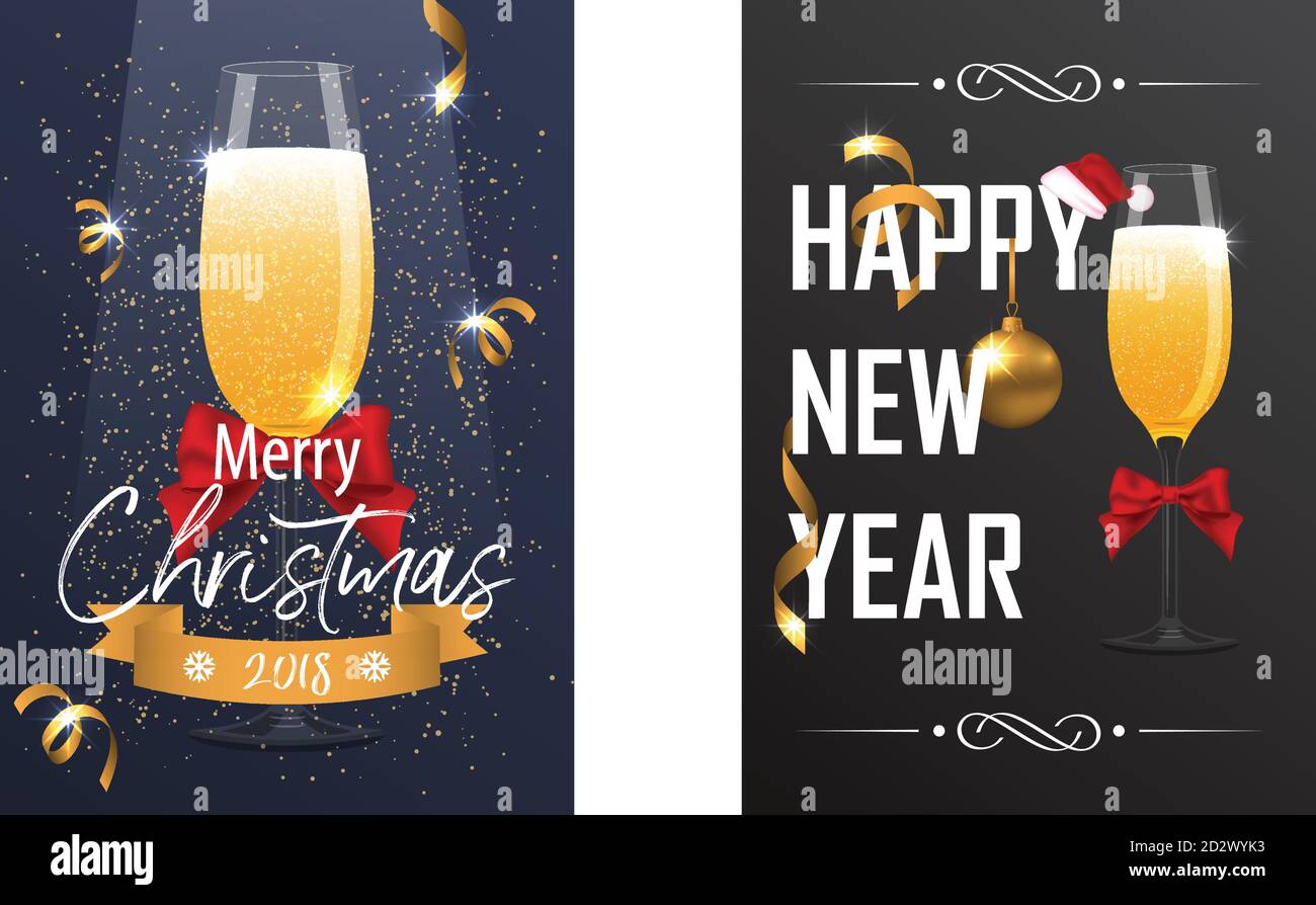 Cheers sparkling golden new Stock Vector Images - Alamy