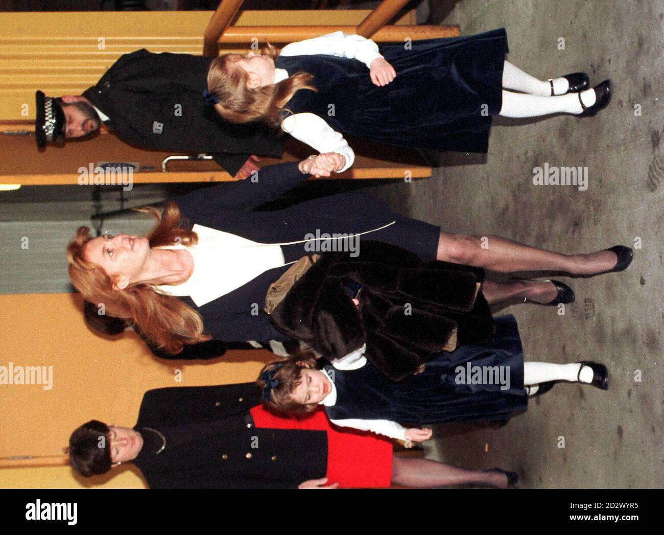 The Duchess of York at Heathrow Airport with her daughters, Princess ...