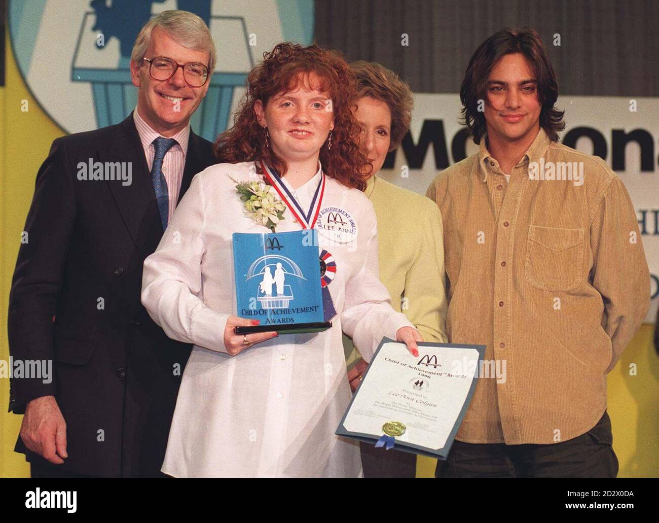 TV presenter Malcolm Jeffries (right) Prime Minister John Major and ...