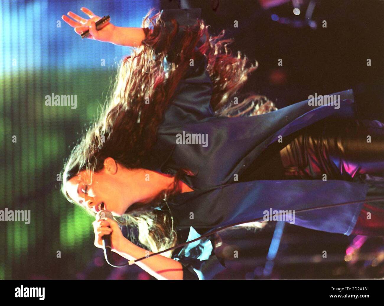 American singer-songwriter Alanis Morissette performs during the star ...