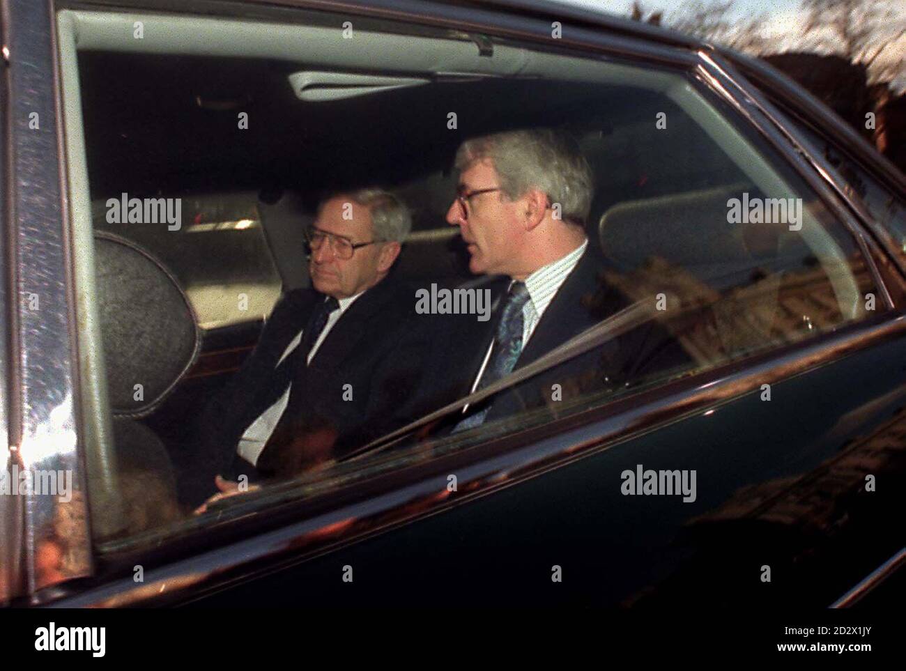 Prime Minister John Major arrives, with his PPS John Ward (left) at the ...