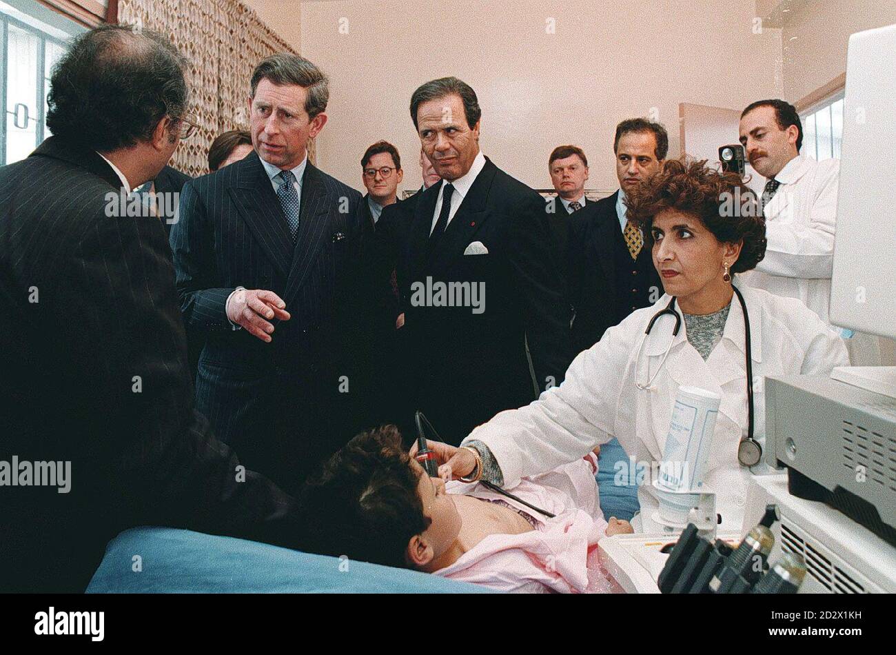 The Prince of Wales sees some treatment being given to 8 year old ...