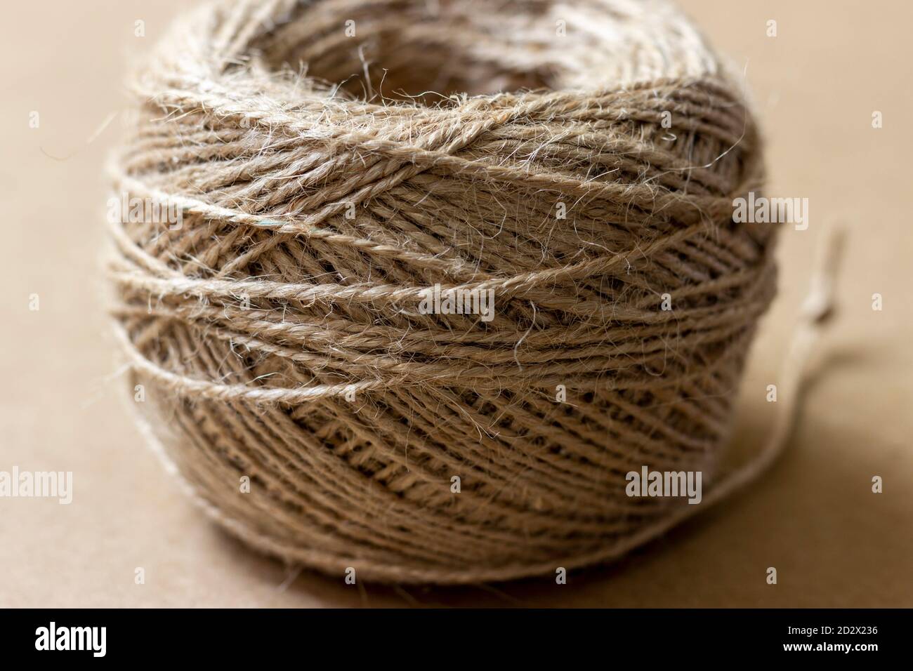 A coil of jute rope used for needlework and handicrafts Stock Photo - Alamy