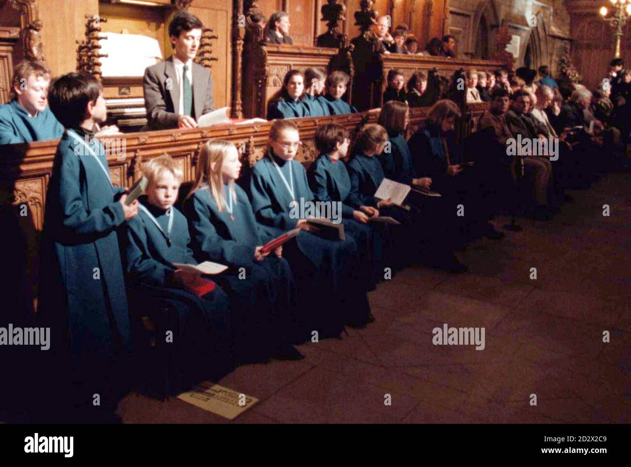 Children of Dunblane who form the Cathedral choir at a service Stock ...