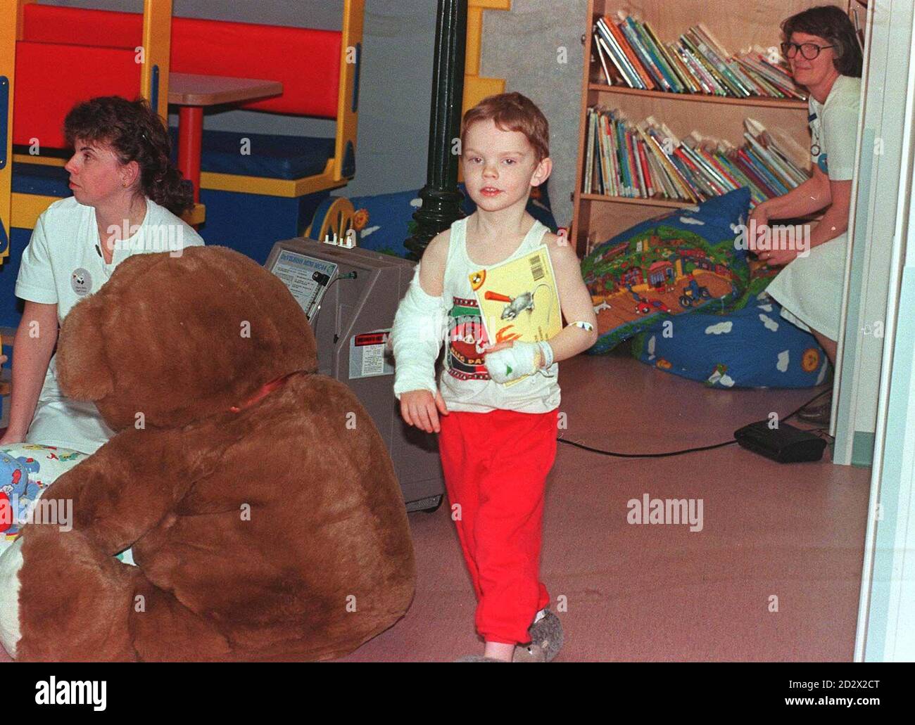 DUNBLANE SURVIVOR BEN VALLANCE, DURING A VISIT BY THE QUEEN TO STIRLING ...