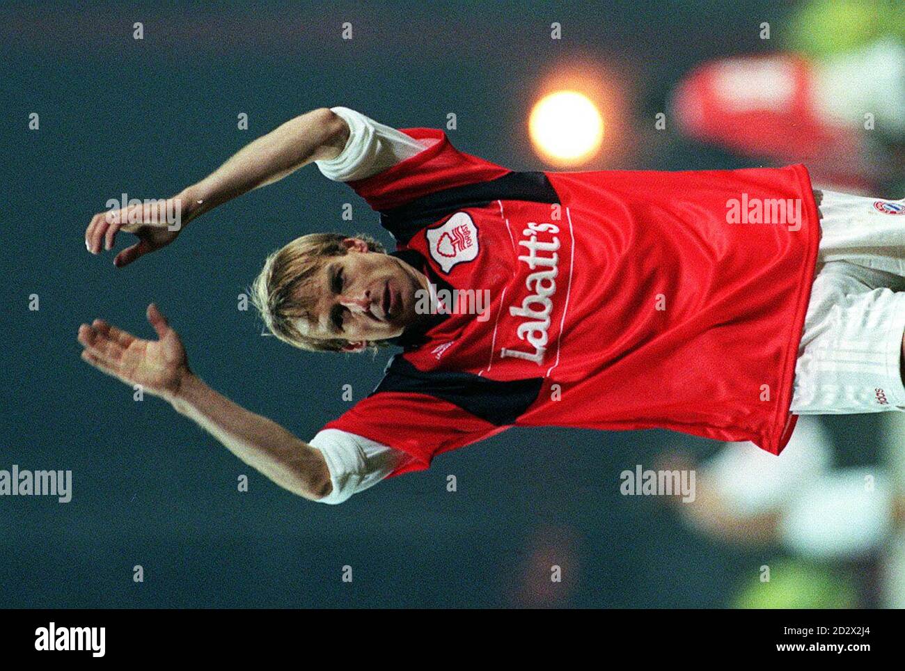 Bayern Munich's Jurgen Klinsmann after his team beat Nottingham Forest ...