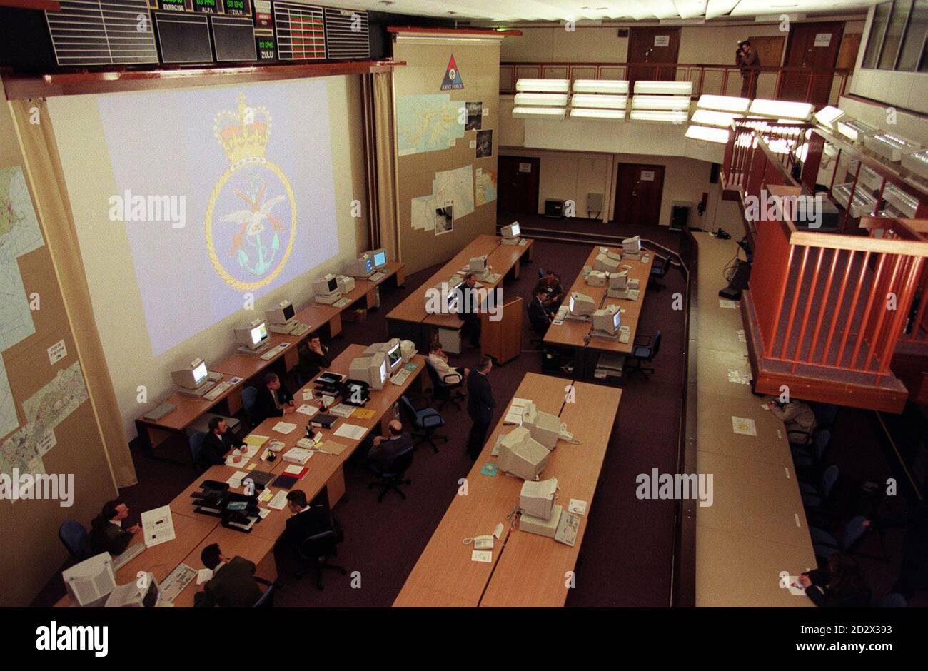 The operations room of the Permanent Joint Headquartes at Northwood ...