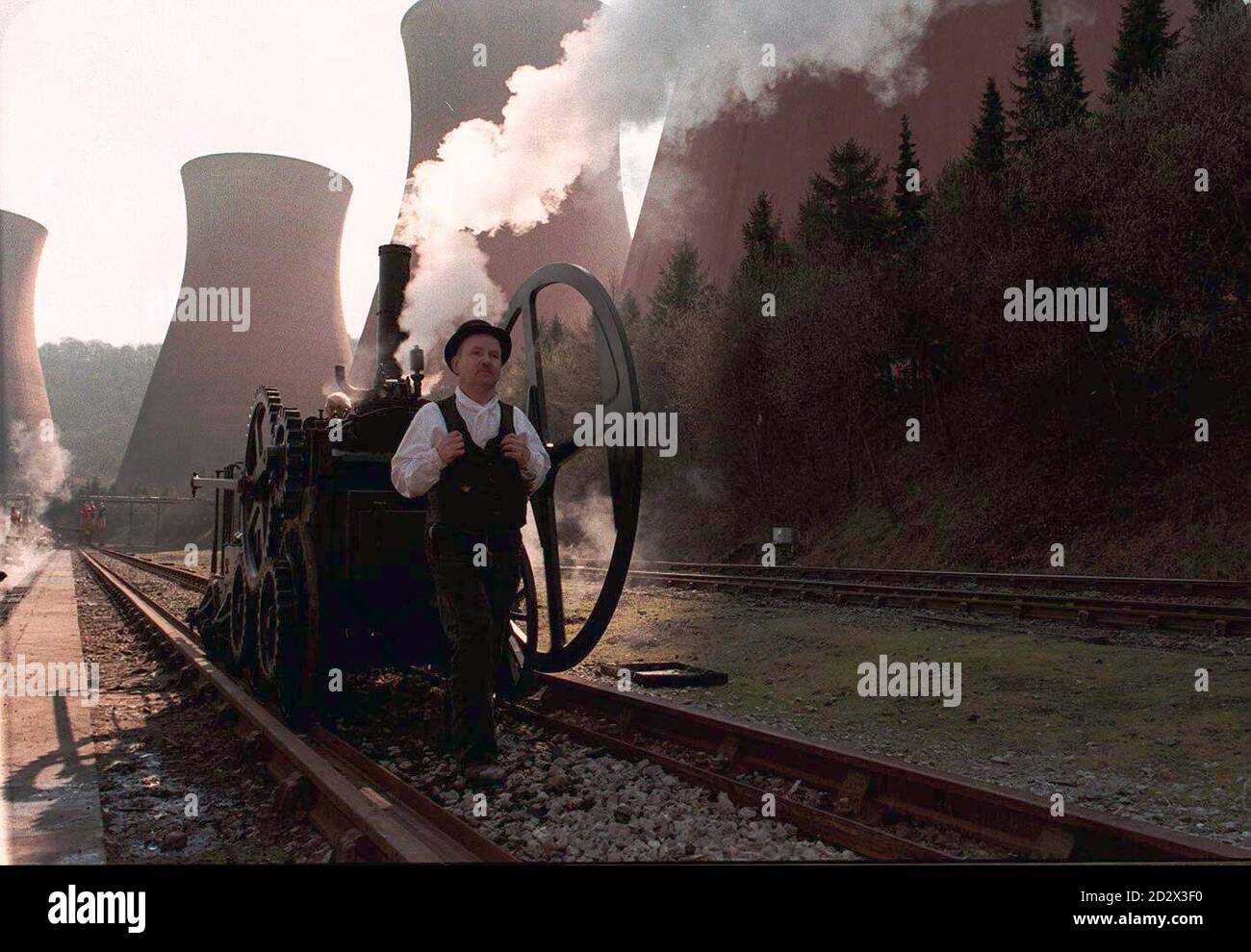 A replica of Richard Trevithick's 1802 steam engine, the world's first ...