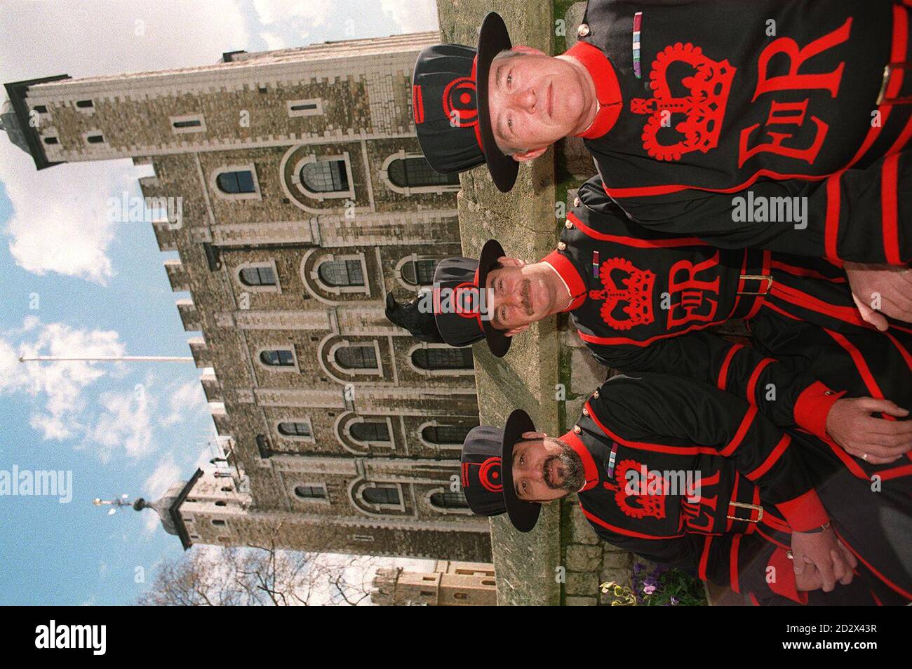 Three new recruits to the colourful ranks of the Yeomen Warders of the ...