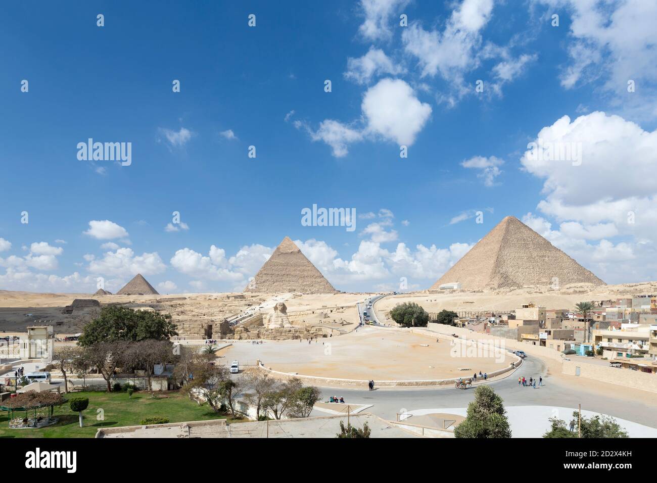 The three main pyramids and the Sphinx, Giza, Egypt Stock Photo - Alamy