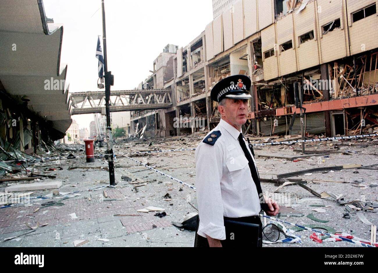 Chief Supt. Peter Harris, Manchester City Centre commander surveys the ...