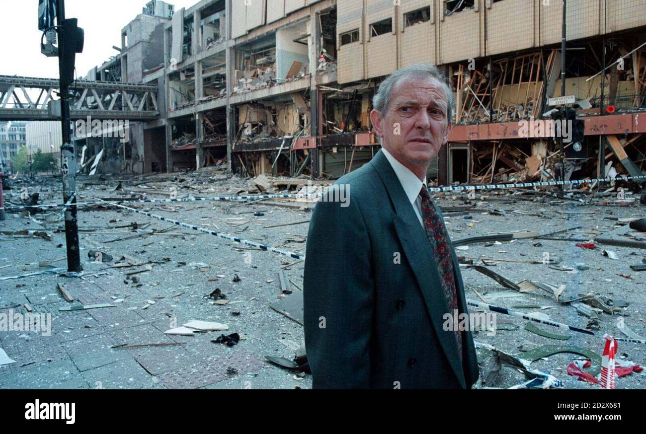 Detective Superintendent Bernard Rees surrounded by the rubble ...