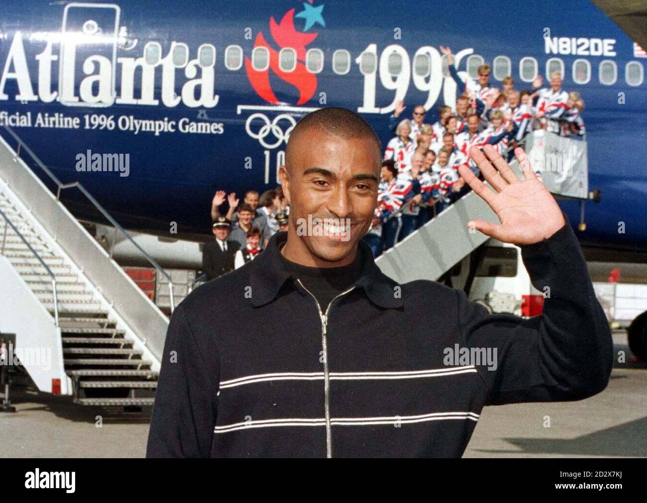 110m hurdler Colin Jackson leaves Gatwick Airport today for the Olympic ...