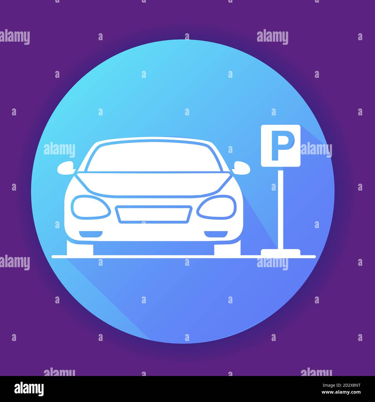 Car parking sign icon. Flat vector illustration Stock Vector Image ...