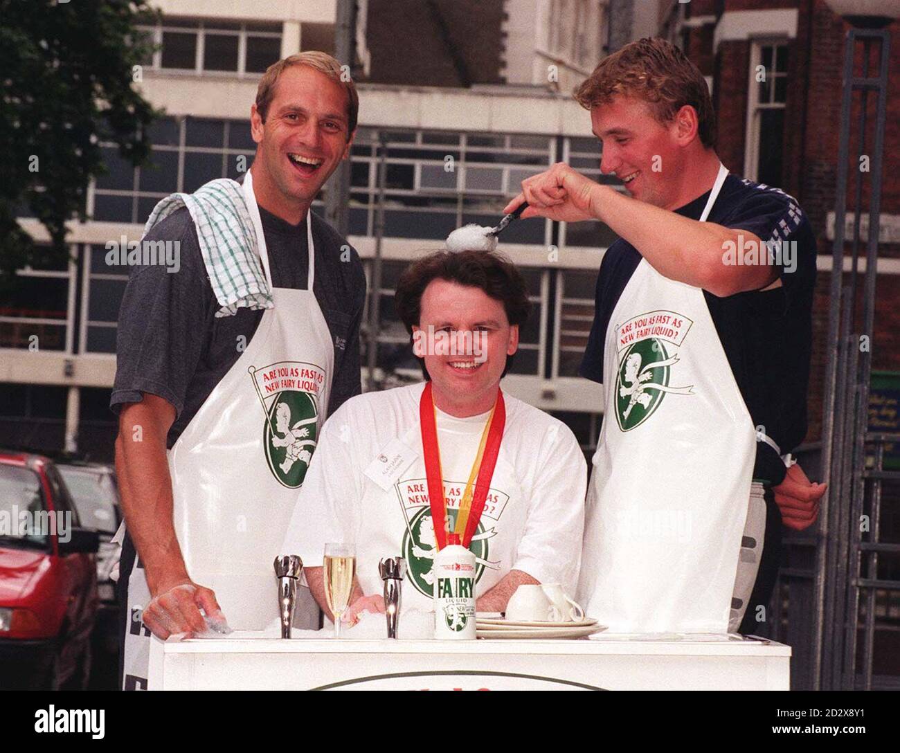 British Olympic Gold medallists, rowers Steven Redgrave (left) and ...