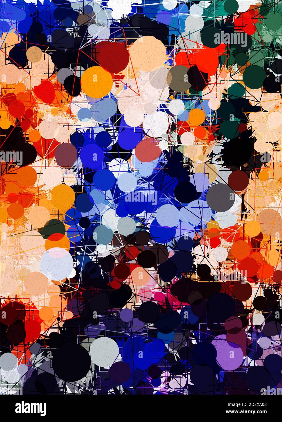 Abstract Colorful Geometrical Artwork Poster,Abstract Graphical Art ...