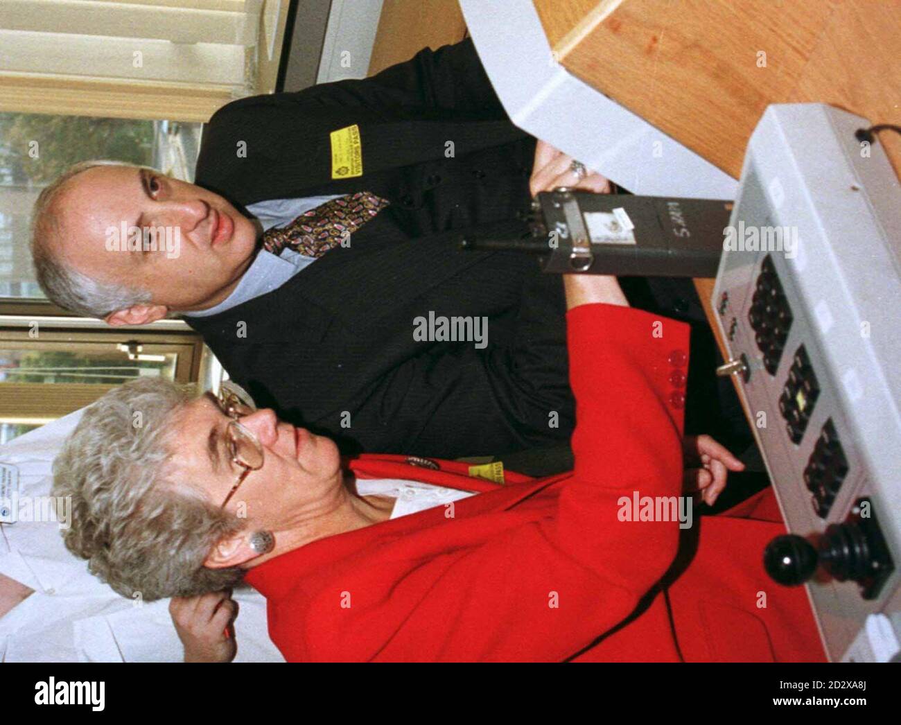 Diana Maddock and Alex Carlile watch the screen of the new CCTV unit at ...