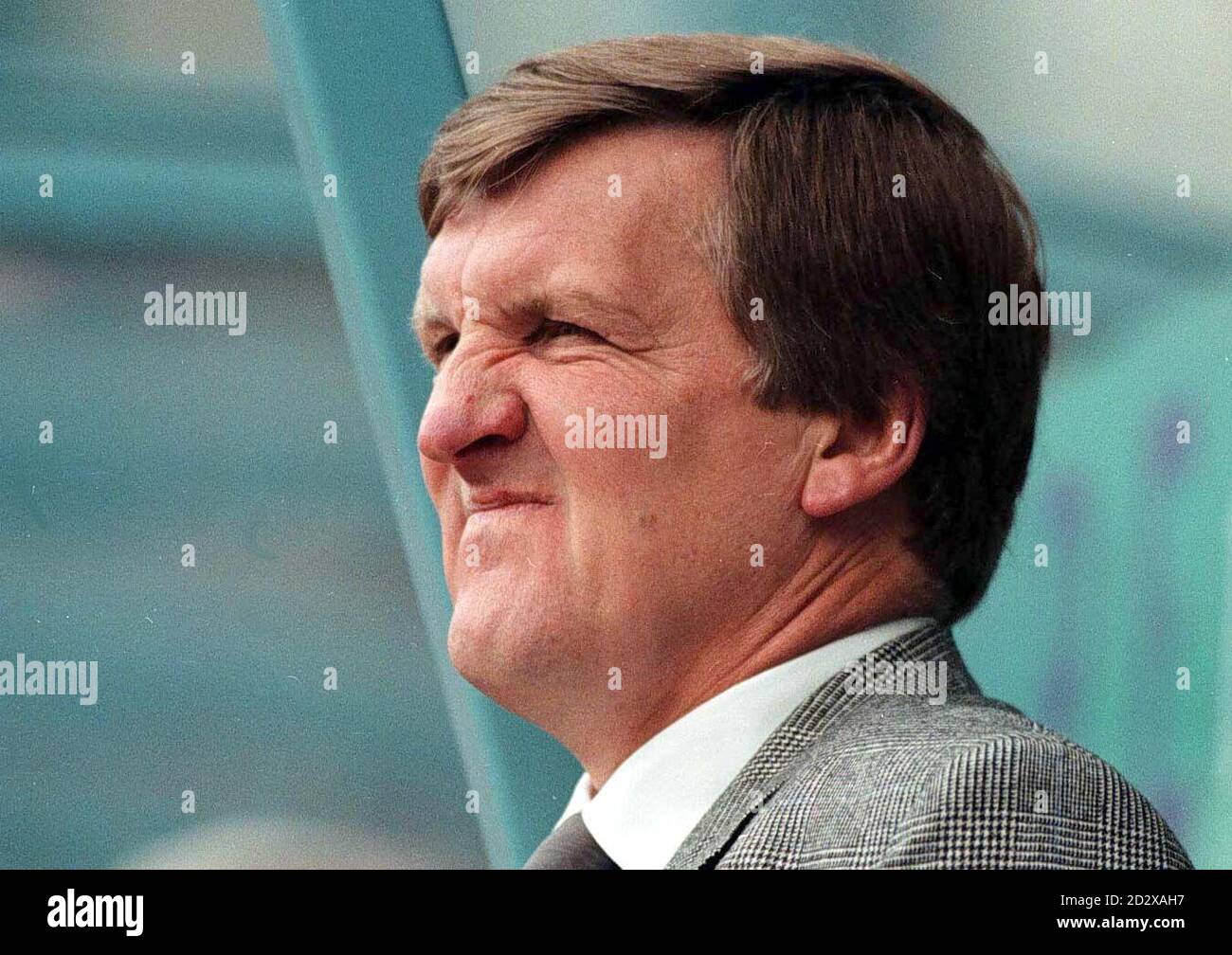 Blackburn manager Ray Hartford looks on to see his team draw and stay ...