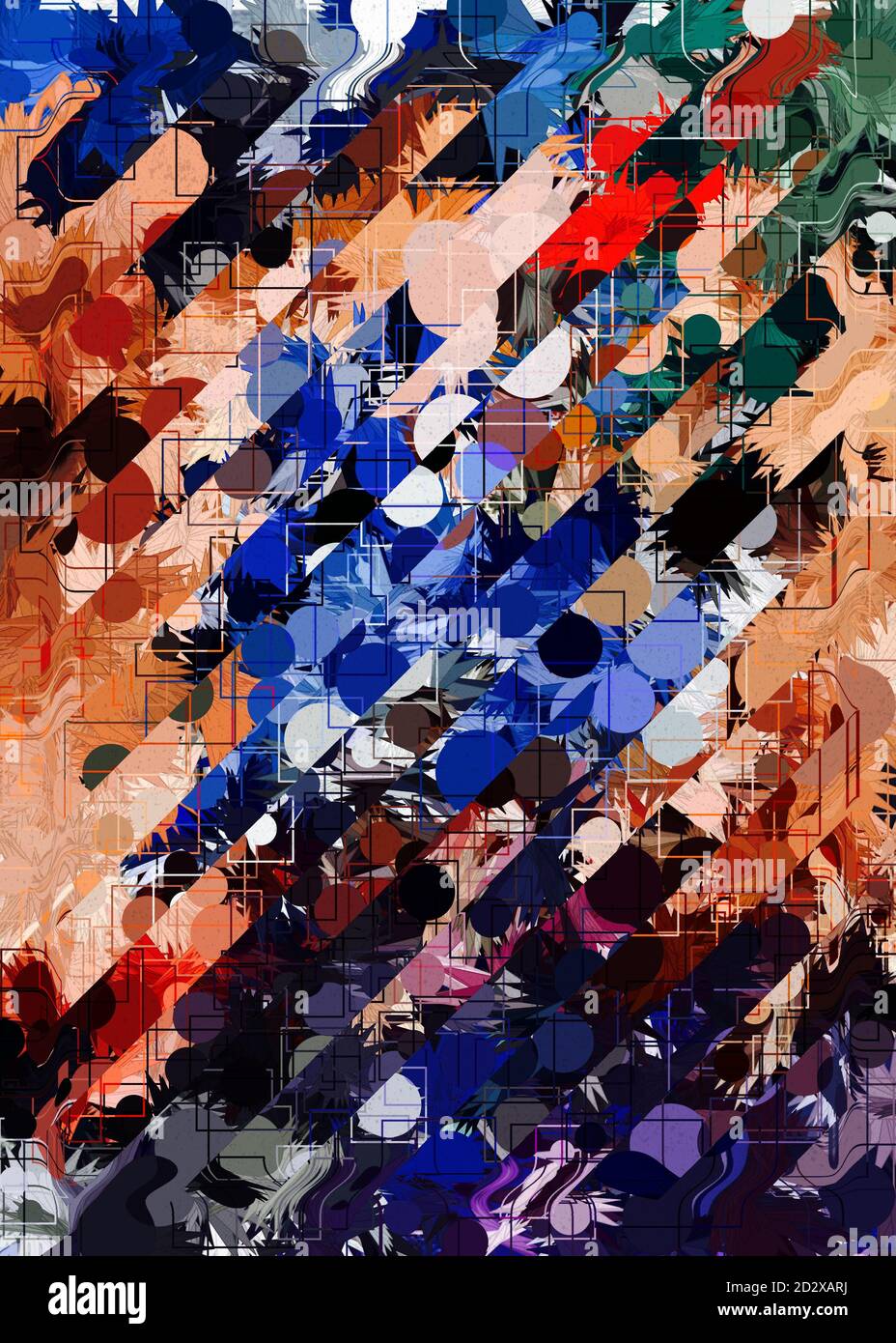 Abstract Colorful Geometrical Artwork Poster,Abstract Graphical Art ...