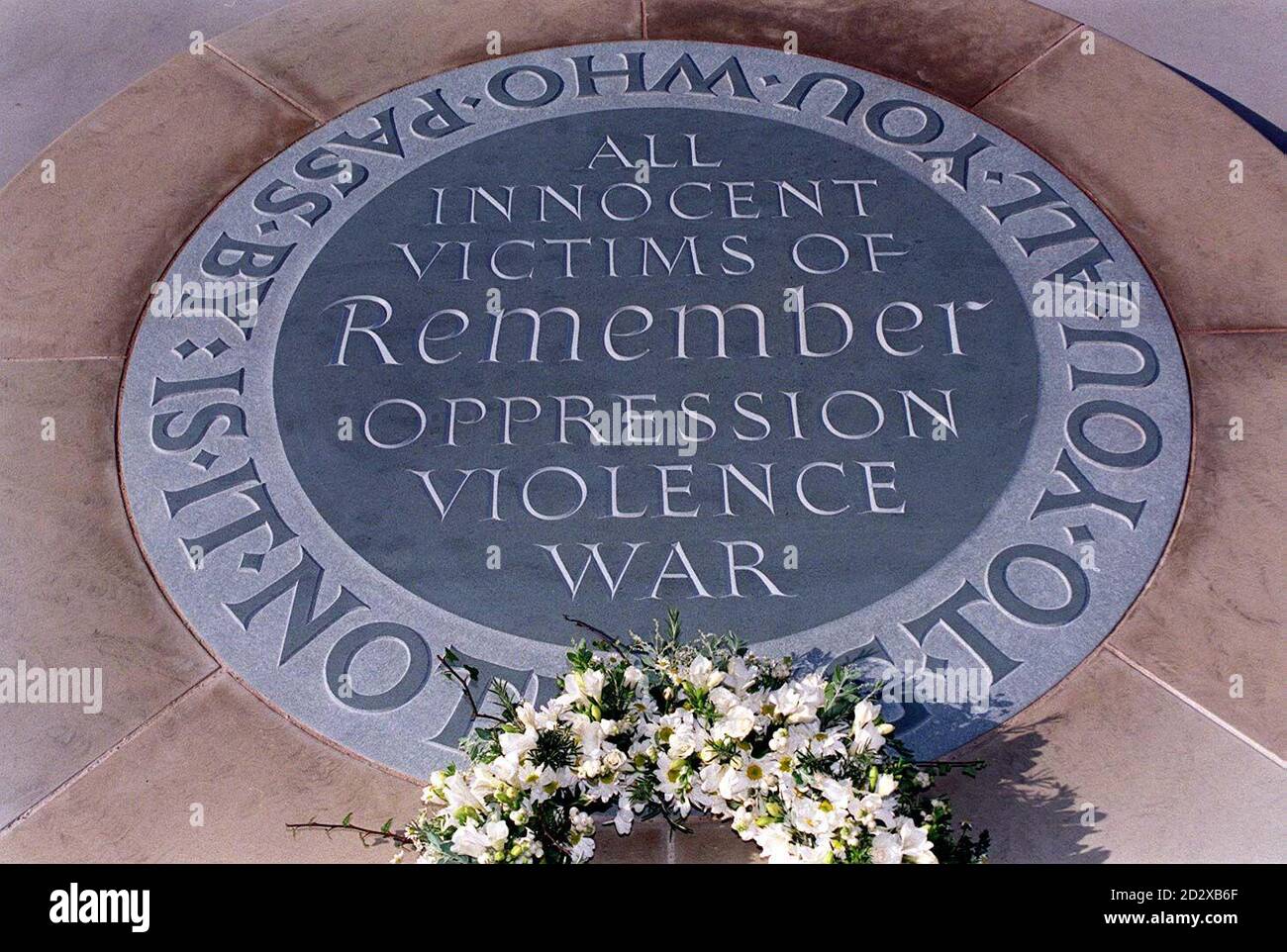 The newly unveiled memorial to all innocent civilian victims across the ...