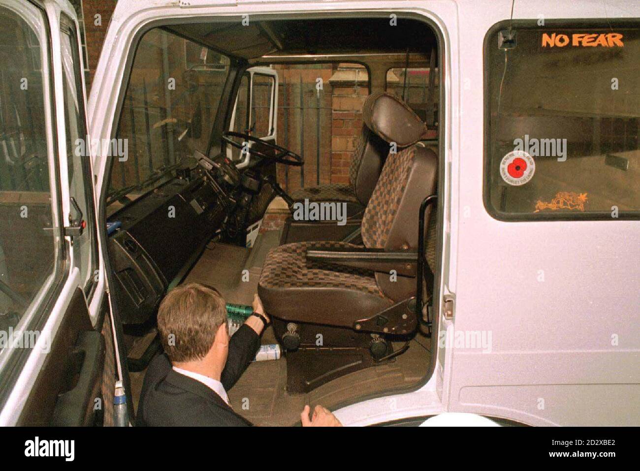Undated library file of the interion of the Mercedes lorry driven by ...