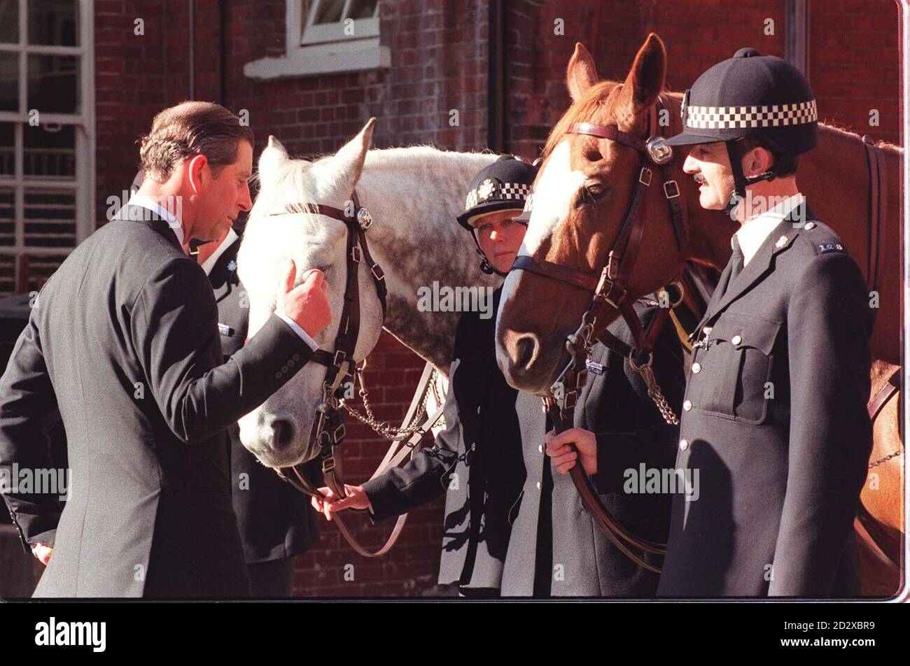 The Prince of Wales talking to PC Vivienne Penny and PC George Coates ...