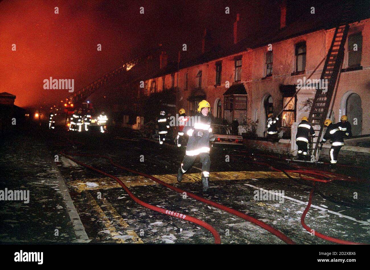 Firefighters attempt to put out fires in Lightfoot Road, Chester, early ...