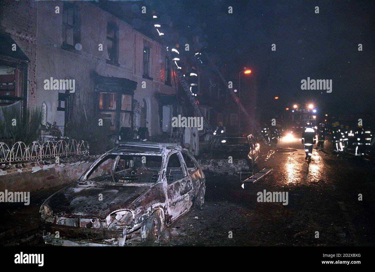 Firefighters attempt to put out fires in Lightfoot Road, Chester, early ...
