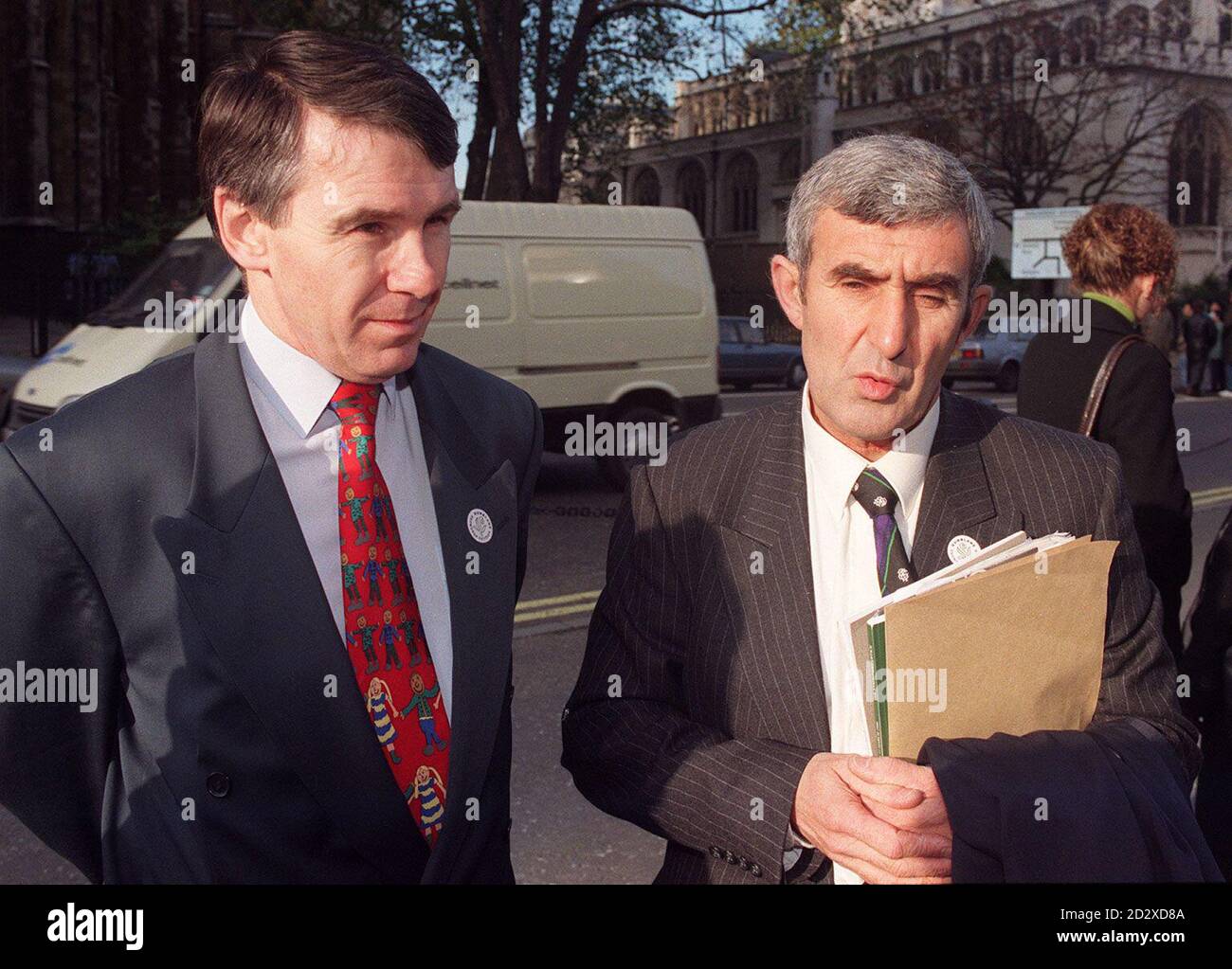 Rod Mayor (right), whose teacher wife Gwen was killed in the Dunblane ...