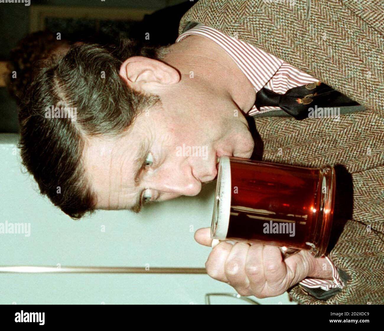 The Prince of Wales samples a pint of the award-winning Jail Ale during ...