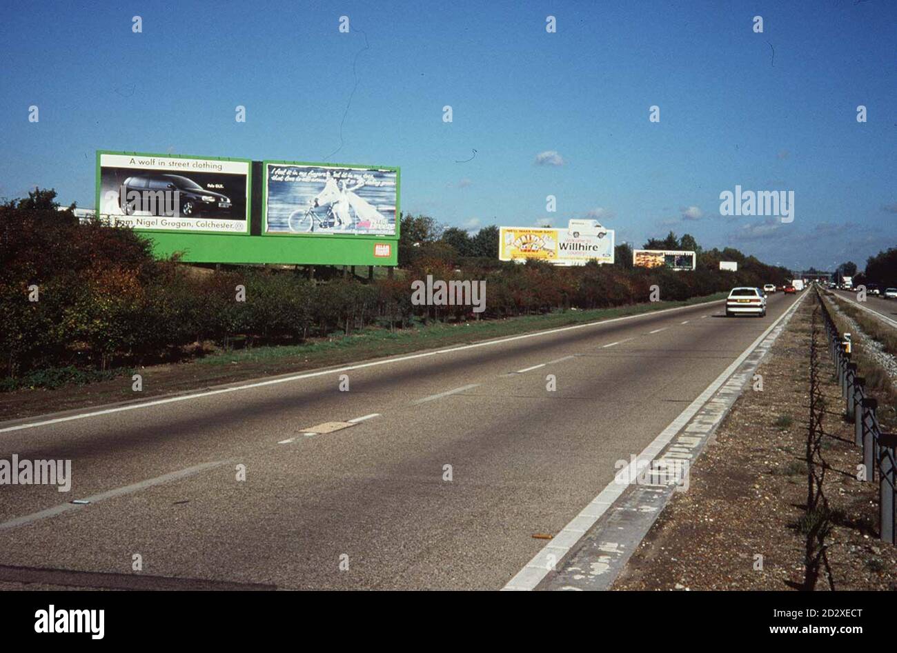 Outdoor advertising on the A12 in Essex, one of the photographs used by ...
