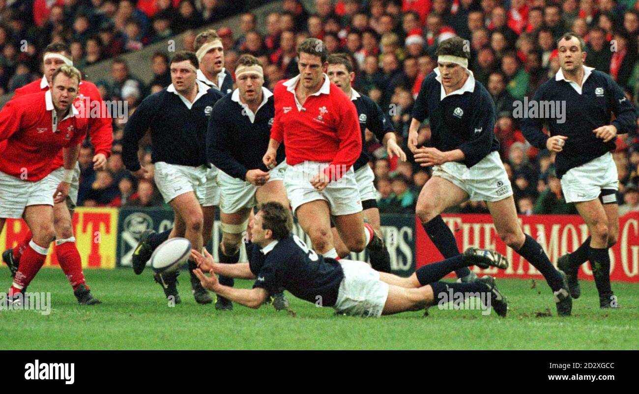 Scotlands gary armstrong clears ball hi-res stock photography and ...