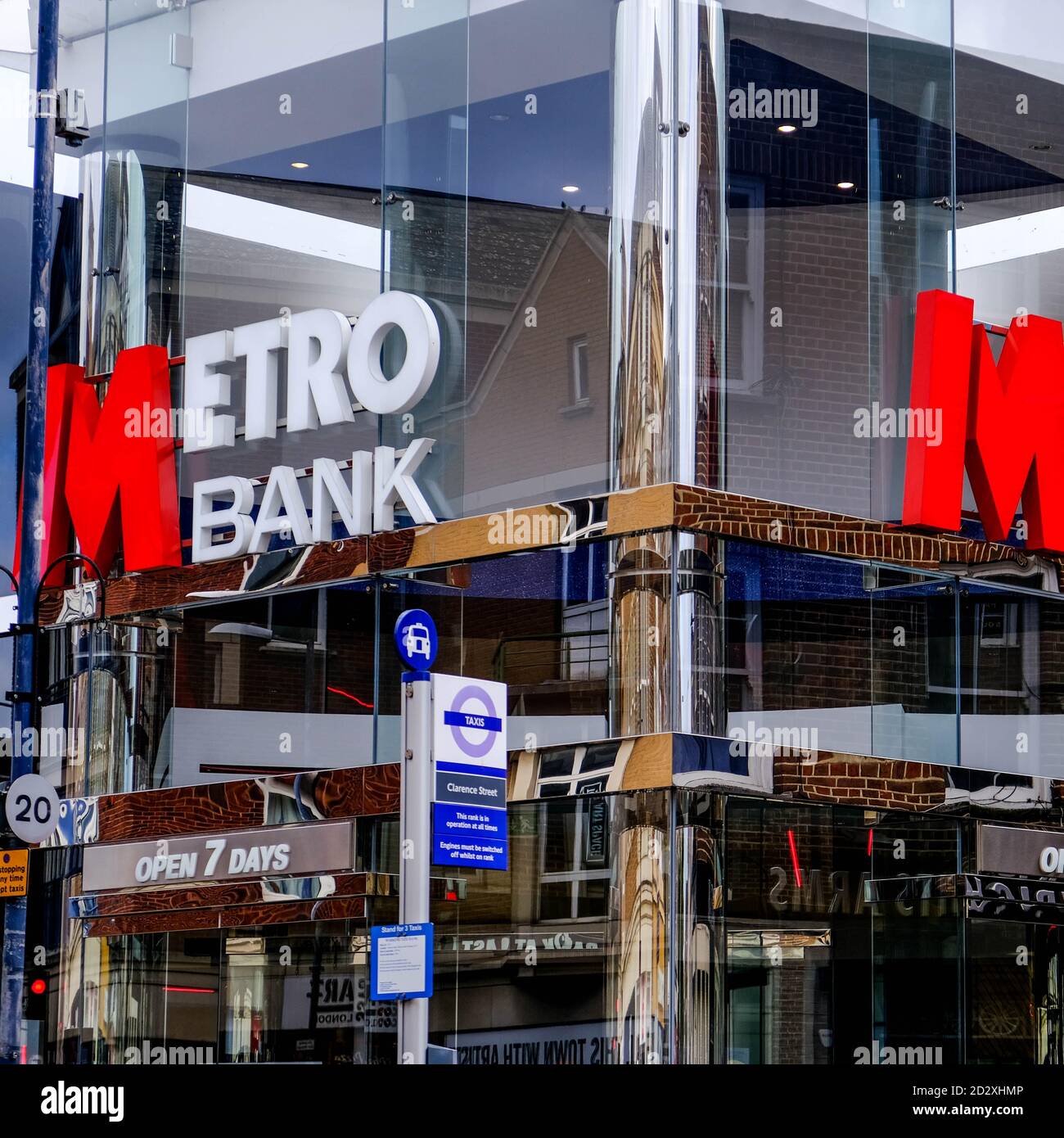 London UK October 06 2020, High Street Branch Of Town Centre Metro Bank ...