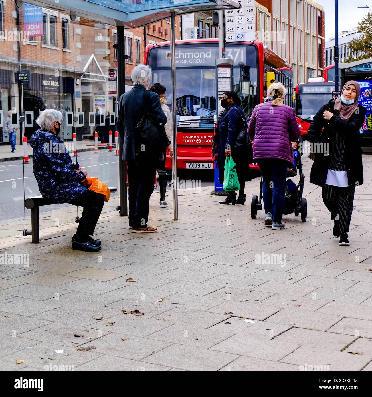 London UK October 06 2020, People Walking And Queuing For A Single ...