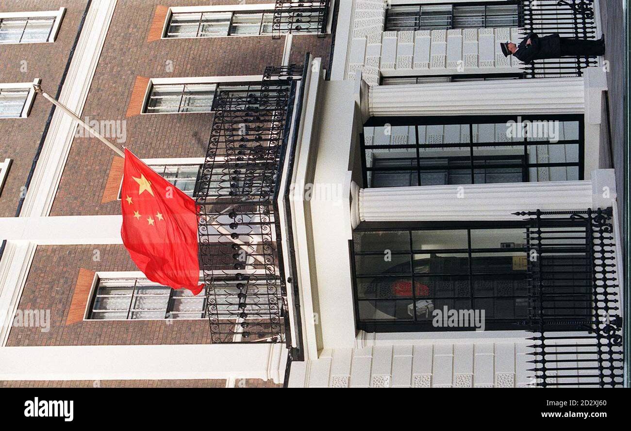 At the chinese embassy in london this morning thursday hi-res stock ...