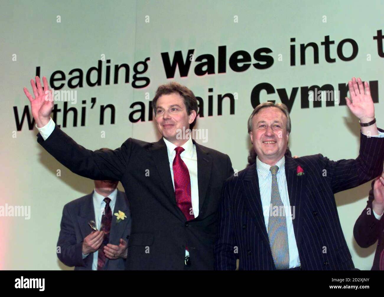 Labour leader Tony Blair (left) takes new Wirral south MP Ben Chapman ...