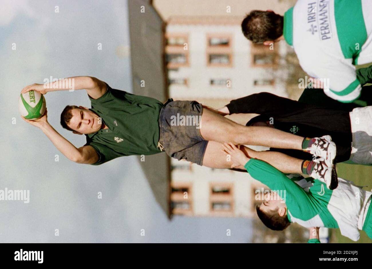 The Irish lineout (Jeremy Davidson, lifted) get up to some serious ...