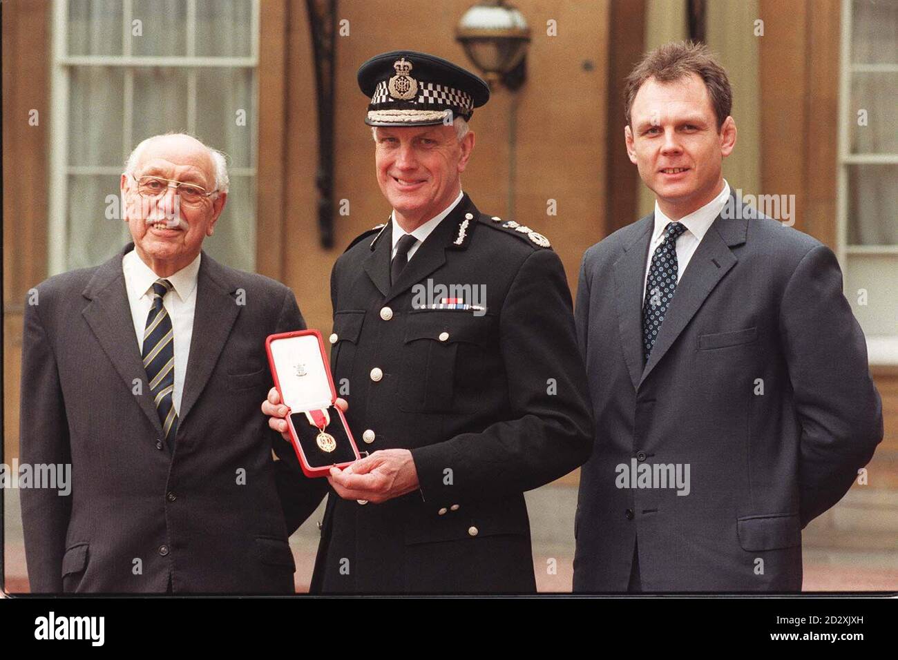Sir Geoffrey Dear, HM Inspector of Constabulary, is accompanied by ...